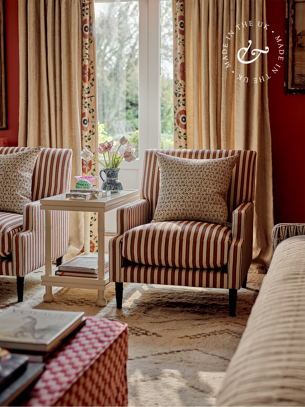 Bluey Armchair - Wooden Leg – Boura and White